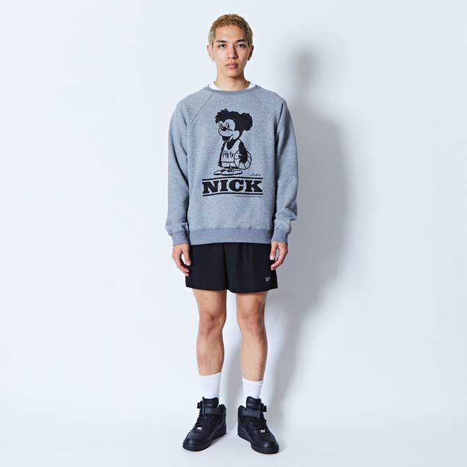 CARTOON NICK SWEAT CREW NECK GY – AKTR OFFICIAL